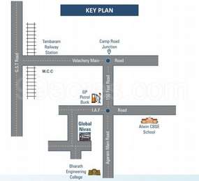 Global Homes Chennai Global Nivas Map - Selaiyur, Chennai Location Map