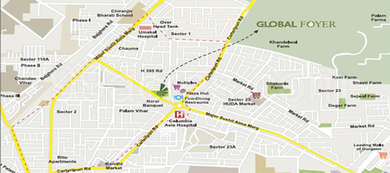 Global Realty Global Foyer Map - Palam Vihar, Gurgaon Location Map