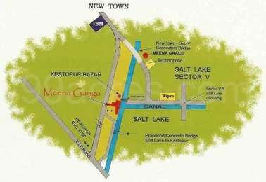 GM Group GM Meena Ganga Map - Krishnapur, Kestopur Location Map