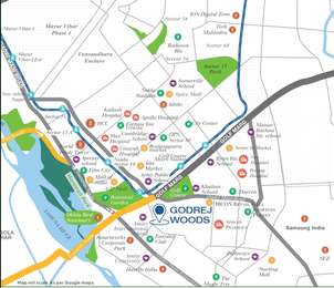 Godrej Properties Godrej Woods Map - Sector 43, Noida Location Map