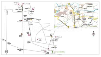 Godrej Properties Godrej Horizon Map - Undri, Pune Location Map