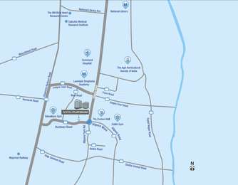 Godrej Properties Godrej Platinum Map - Alipore, Kolkata Location Map