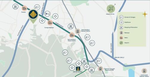 Godrej Properties Godrej Tiara Map - Yeshwanthpur, Bangalore Location Map
