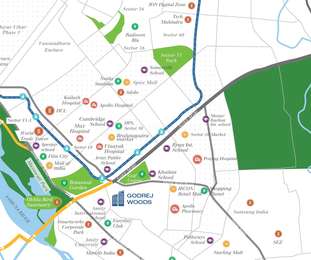 Godrej Properties Plumeria at Godrej Woods Map - Sector-43, Noida ...