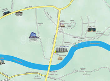 Goel Ganga Group Ganga Arcadia Map - Thite Nagar, Kharadi Location Map