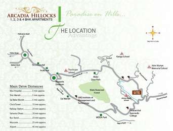 Golden Era Infratech Arcadia Hillocks Map - Mussoorie Road, Dehradun ...