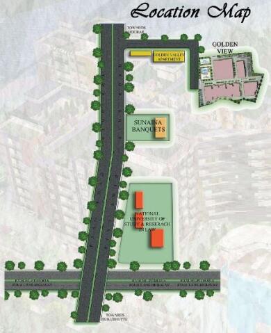 Goldenvalley Homes Golden View Map - Kanke, Ranchi Location Map