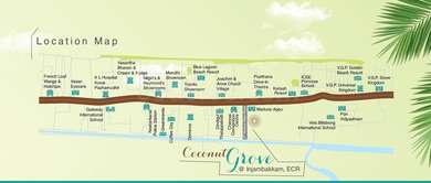 Mehta Havens Mehta Coconut Grove Map - Injambakkam, ECR Location Map