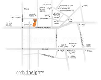 HN Safal Builders Orchid Heights Map - Shela, Ahmedabad Location Map