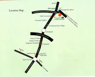 Grand Ville Builders GRAND VILLE SUPER CITI Map - Bibinagar, Hyderabad ...