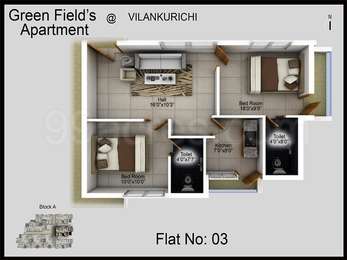 2 BHK Apartment / Flat for sale in Green Field Platina Vilankurichi ...