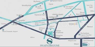 Green Group Swapnabhoomi Map - Vesu, Surat Location Map
