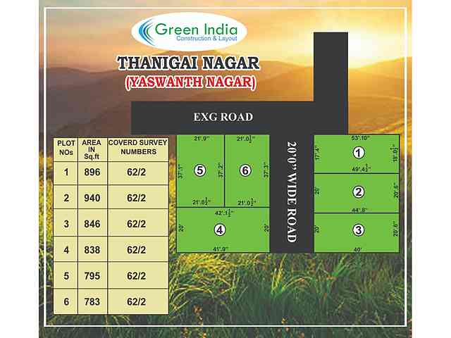Green Thanigai Nagar Chennai South, Vandalur Resale Price List ...