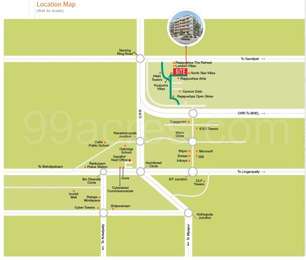 Green View Developers Green Blossoms Map - Kokapet, Hyderabad Location Map