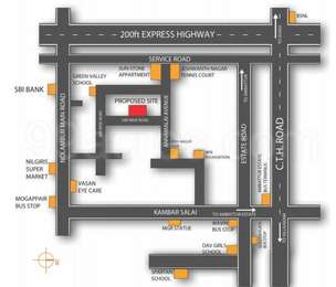 Grid Foundation Builders Grid Advaita Map - Mogappair West, Chennai ...