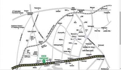 GRR and Applied GRR Eden Gardens Map - Mokila, Hyderabad Location Map