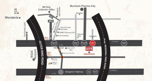 Grupe Builders Grupe Srinivasapuram Map - Srisailam Highway, Hyderabad ...