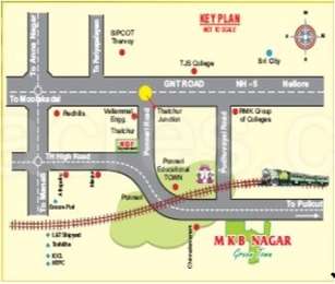 GRV Infra GRV MKB Nagar Map - Ponneri, Chennai North Location Map
