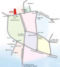 GSM Mega Infrastructures GSM Mall Map - Chandanagar, Hyderabad Location Map