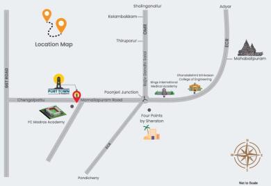 GT Realty and Bharathi Homes GT Port Town Map - Mahabalipuram, Chennai ...