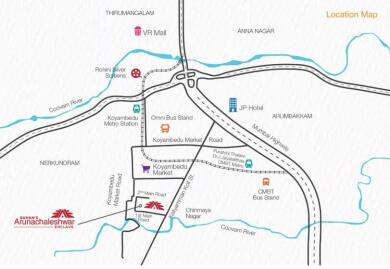 Guhan Builders Guhan Arunachaleshwarar Enclave Map - Koyambedu, Chennai ...