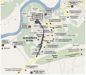 Gurukrupa Group Gurukrupa Royal Map - Dombivli East, Mumbai Location Map