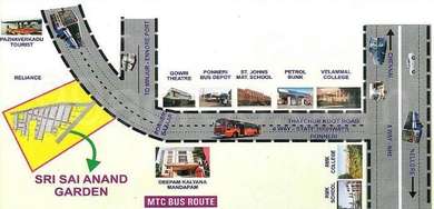 GVM Land Developers GVM Sri Sai Anand Garden Map - Ponneri, Thiruvallur ...