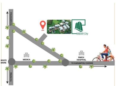 Haider Construction HAIDER CITY Map - Bariatu, Ranchi Location Map