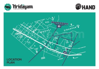 Hands Group Hridayam Map - Aerocity, Mohali Location Map