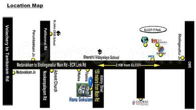 Hanu Builders Hanu Villa Map - Perumbakkam, Chennai South Location Map