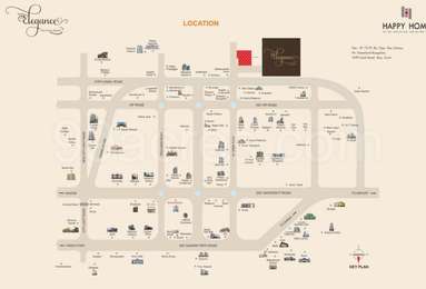 Happy Home Group Happy Elegance Map - Vesu, Surat Location Map