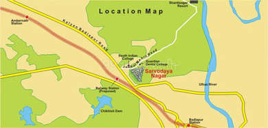 Happy Home Group and Nahar Group Sarvoday Nagar Map - Ambernath, Mumbai ...