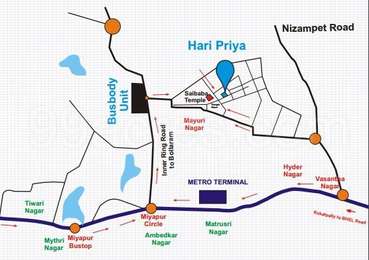 Hari Priya Builders Hari Priya Classic Map - Mayuri Nagar, Miyapur ...