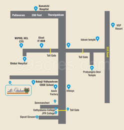 Harini Builders Harini Gokulam Map - Sholinganallur, Chennai Location Map