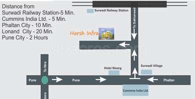 Harsh Infra Pune Harsh Madhuraj Sankul Map - Phaltan, Satara Location Map