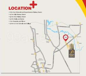 Hasti Buildcon Parvati Heights Map - Shilphata, Navi Mumbai Location Map