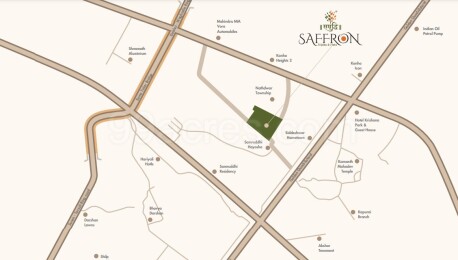 Samruddhi Builders Samruddhi Saffron Map - Kapurai, Vadodara Location Map