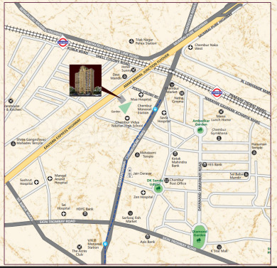 Heritage Group Builders Janki Heritage Map - Chembur, Mumbai Location Map