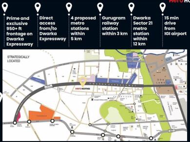 The Palatial by Hero Homes Map - Sector 104, Gurgaon Location Map