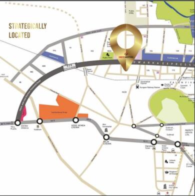 Hero Homes Tower 8 Map - Sector 104, Gurgaon Location Map