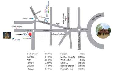 Hi Life Builders Hi Life Capitol Map - Ayyanthole, Thrissur Location Map