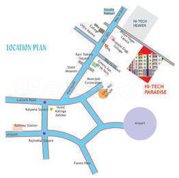 Hi Tech Estates Hi Tech Paradise Map - Kairi, Puri Location Map