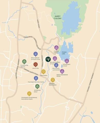 Crest Ventures Hill Crest Oaks Map - Marol, Mumbai Location Map