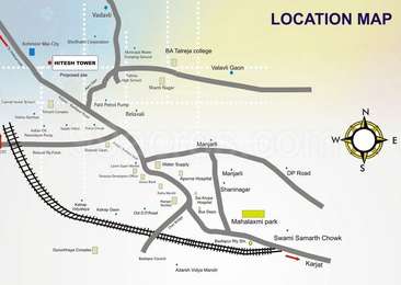 Hitesh Group Hitesh Tower Map - Ambernath, Mumbai Beyond Thane Location Map