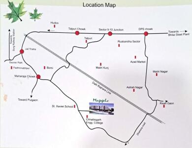 Hives Buildcon Hives Maple Map - Borsi, Durg Location Map