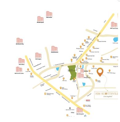 HM Group Builders HM Scottsville Map - Sarjapur Road, Bangalore ...
