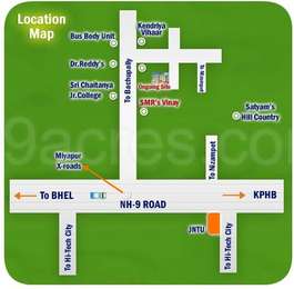 HMR Infra Projects HMR Bommarillu Map - Miyapur, Hyderabad Location Map