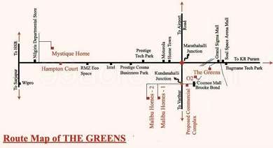 Home Space The Greens Map - Dodda Nekkundi, Outer Ring Road East ...