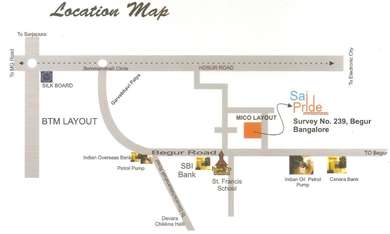 Sai Tirumala Constructions Builders Sai Pride Map - Begur, Bangalore ...