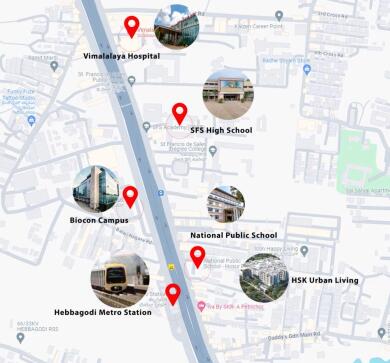HSK Developers HSK Urban Living Map - Electronic City, Bangalore ...